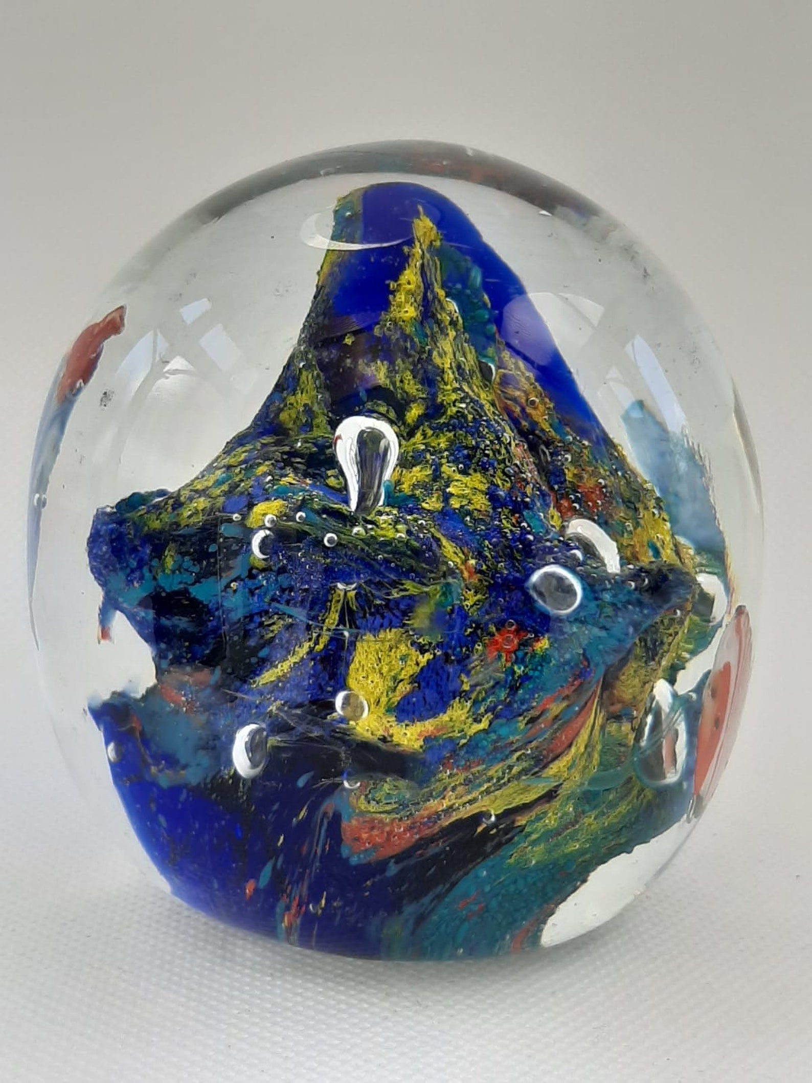 Glass Paperweight With Underwater Sea Scene With Fish C1960 - Etsy