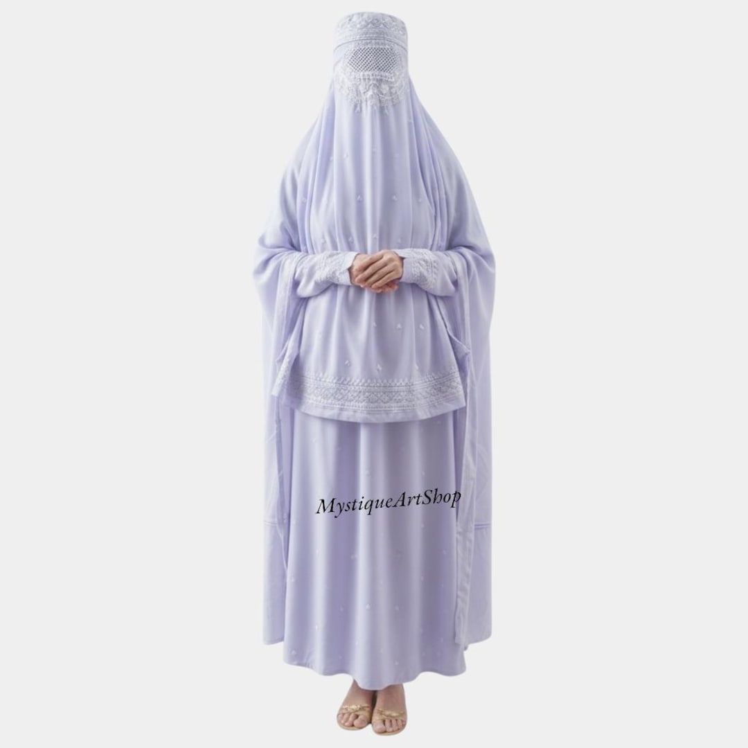 White Afghan Burqa for Women | Traditional Islamic Full Cover Veil ...