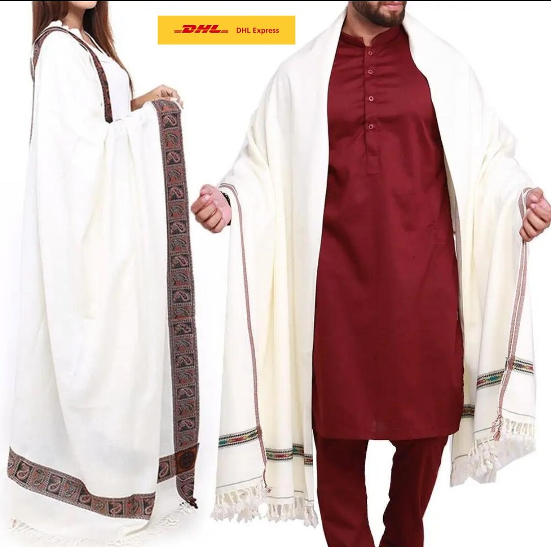 Pack of 2 Couple Winter Shawls , Peshawari Dhusa for Him and Kashmiri ...