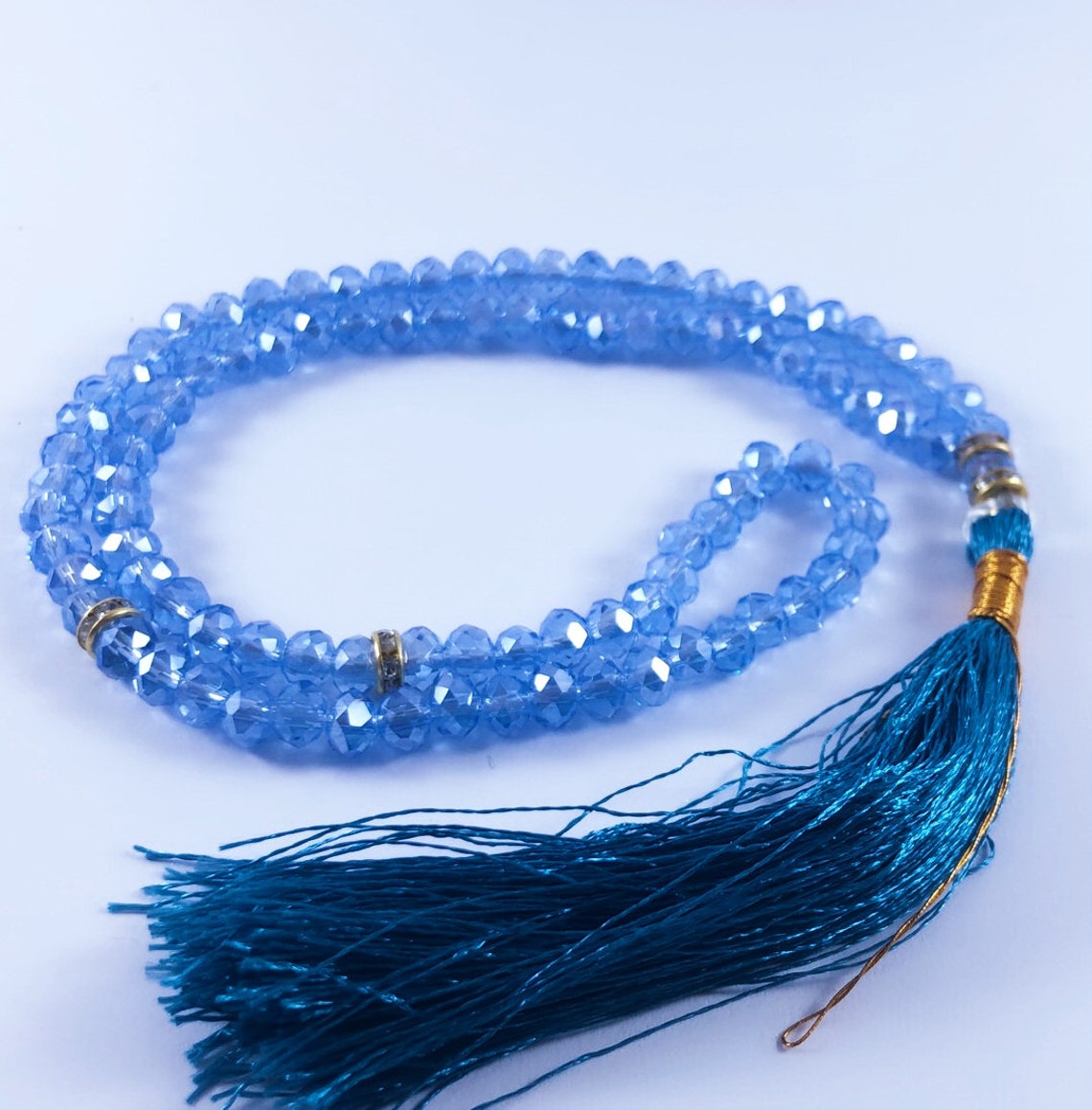 Beautiful Tasbih Tasbeeh Worry Beads Masbaha Blue Crystal 99 - Etsy