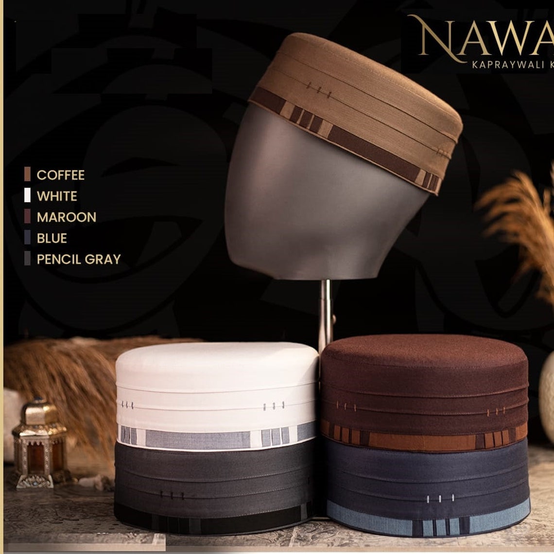 Men Kufi Prayer Hat Latest Collection Premimum Quality Muslim Namaz ...