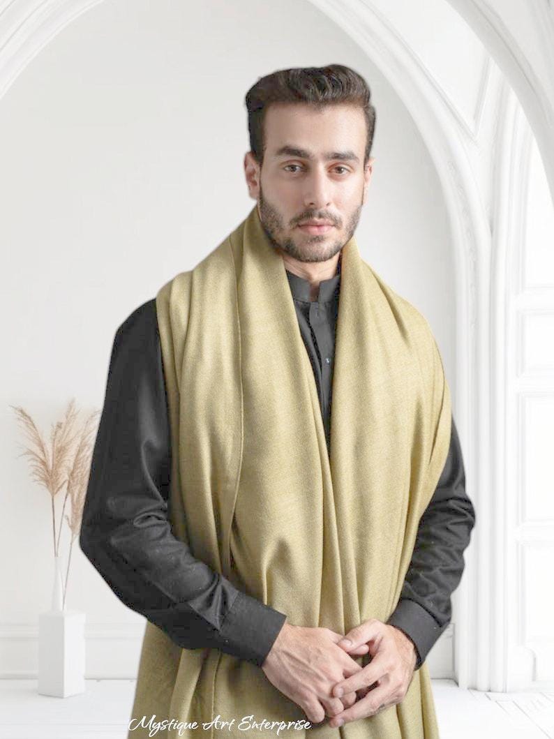 Handmade Pure Wool Kashgari Shawl: Olive Green Winter Wedding Dhussa - Etsy