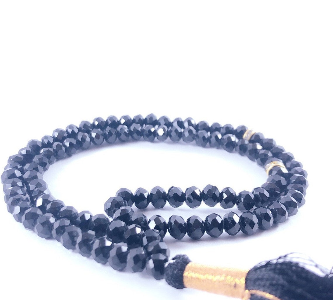 Beautiful Tasbih Tasbeeh Worry Beads Masbaha Black Crystal 99 - Etsy