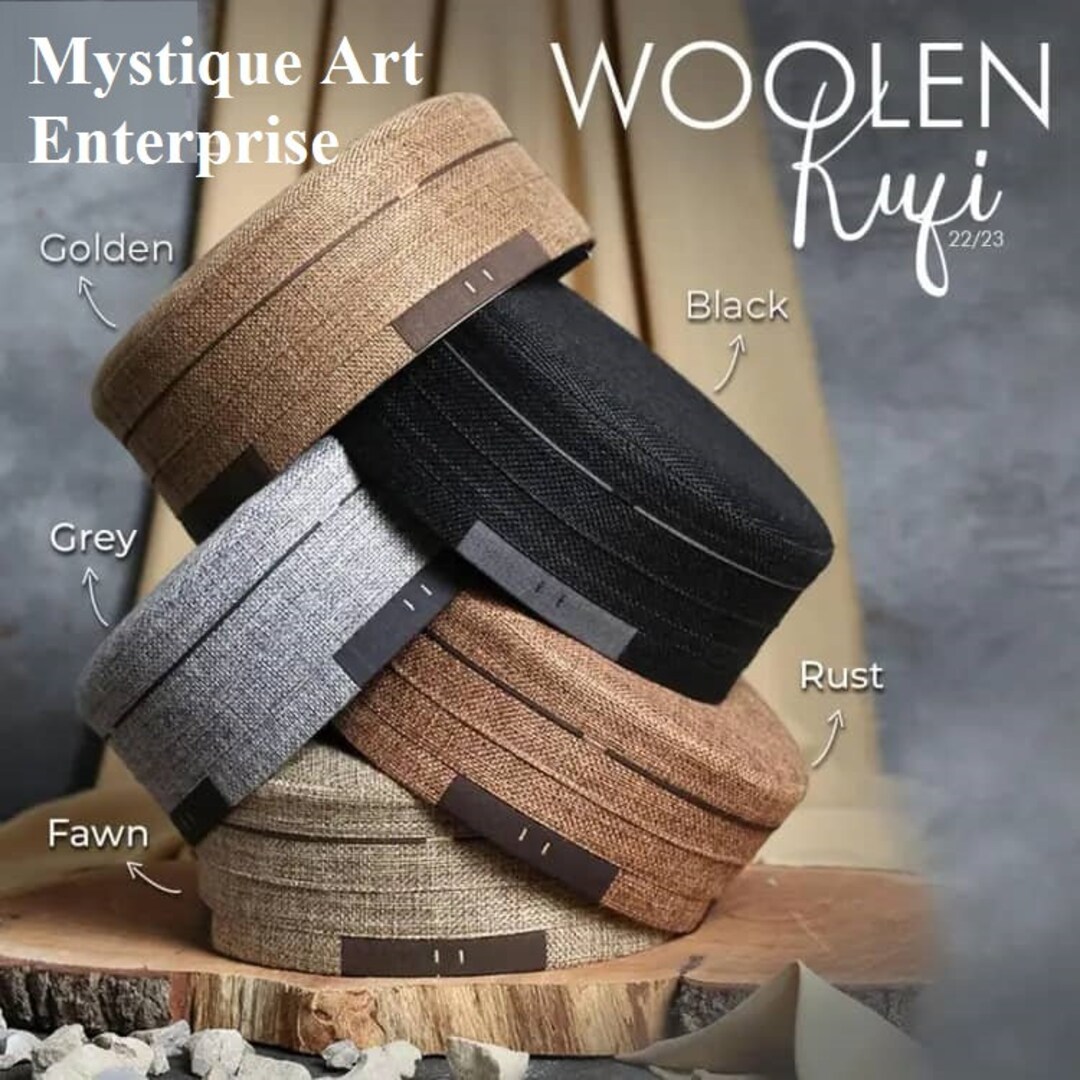 Wool Fabric Kufi Koofi Prayer Cap Namaz Topi for Men Winter - Etsy