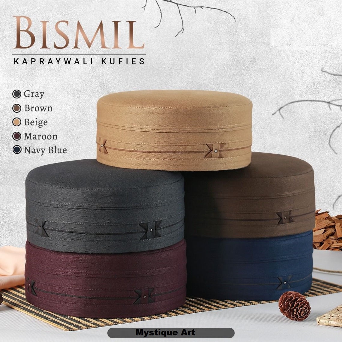 Premimum Quality Kufi Caps , Cloth Koofi, Prayer Hat, Namaz Cap, Takke ...
