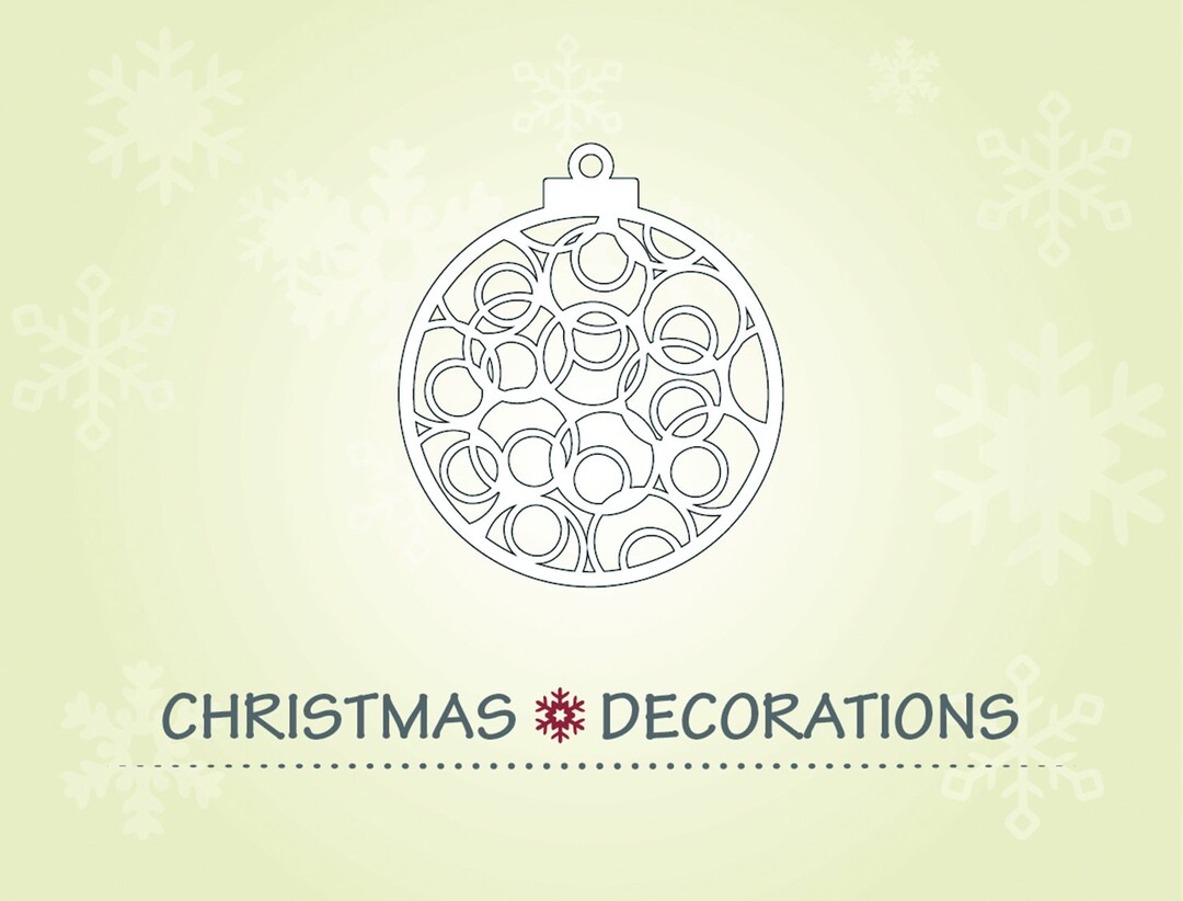 Christmas Tree Bauble Vector File, Christmas Decoration Cut File ...