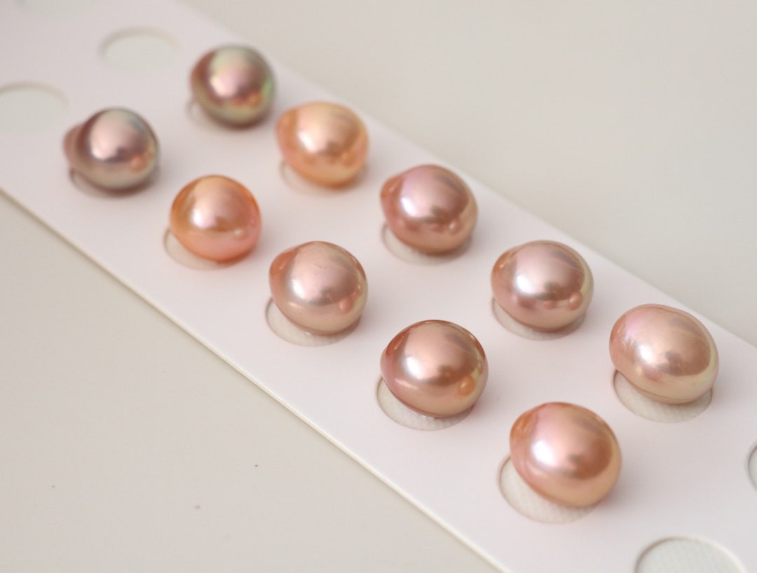 5 Pairs 11-12mm Paired Edison Pearls, Natural Color Freshwater Pearls ...
