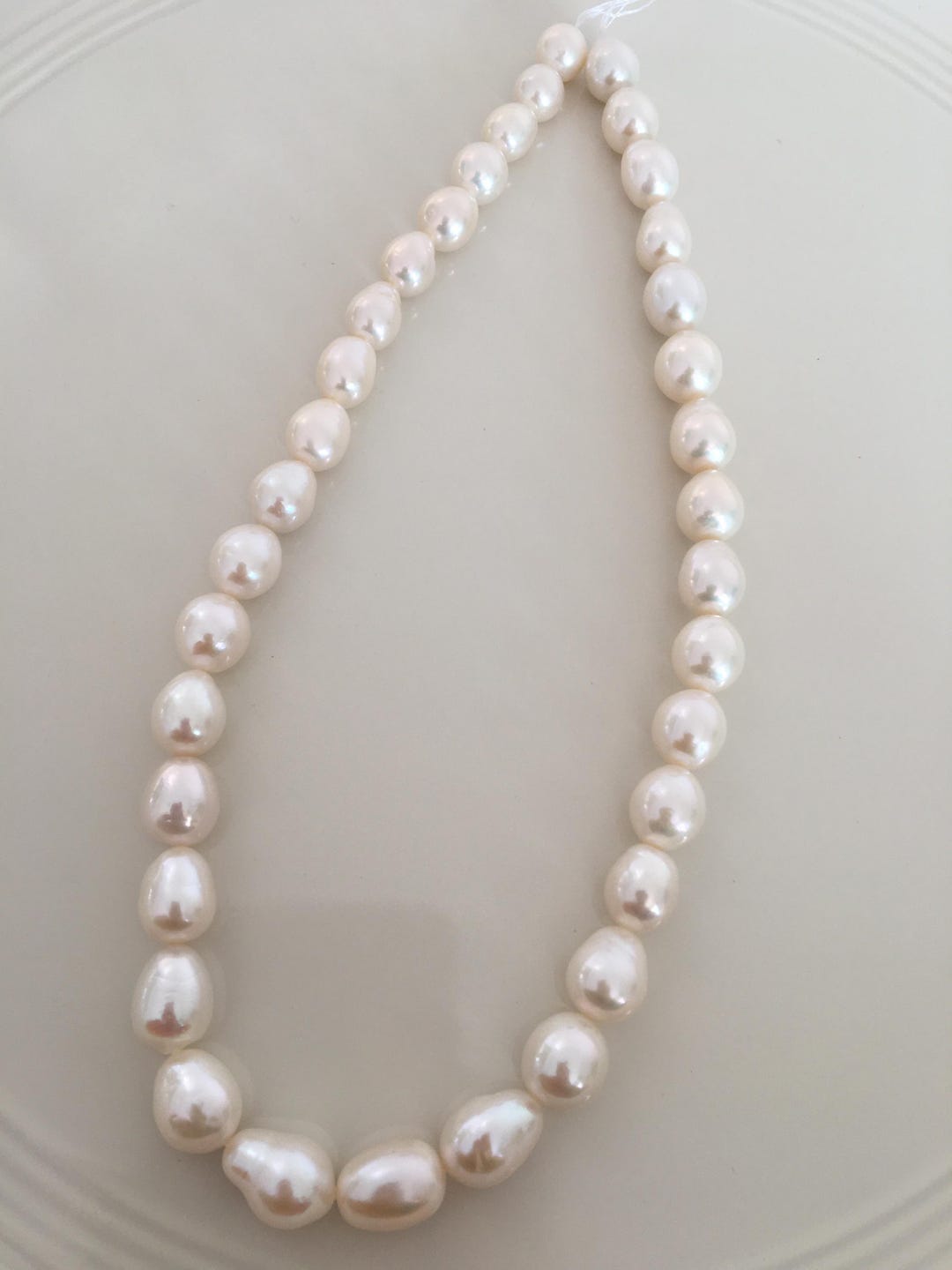 White Edison Pearl Strand, 9-11mm Freshwater Cultured Pearls, MC04. - Etsy