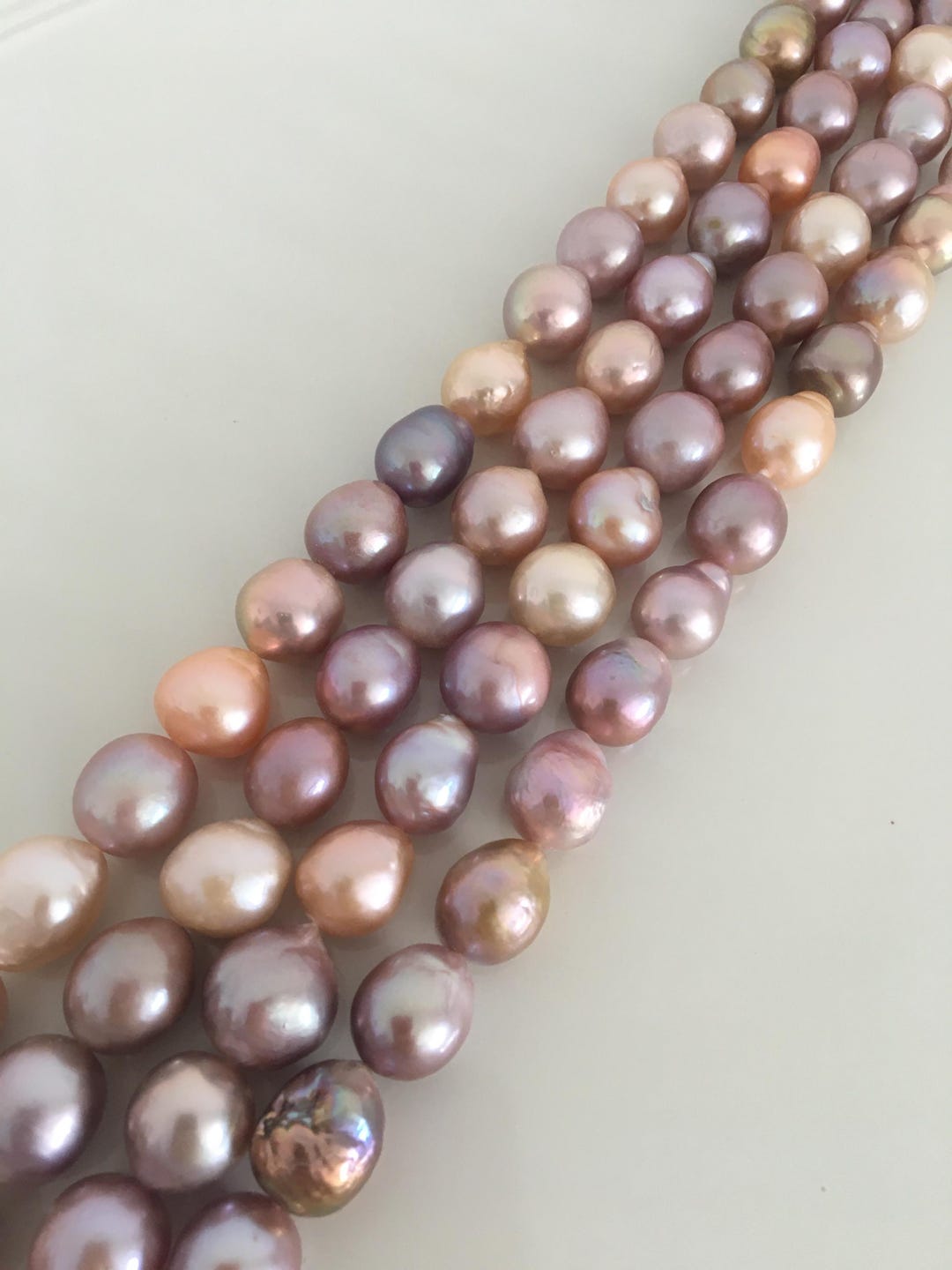 Multi-color Edison Pearl Strand, 8-11mm Natural Colors Pearls. - Etsy