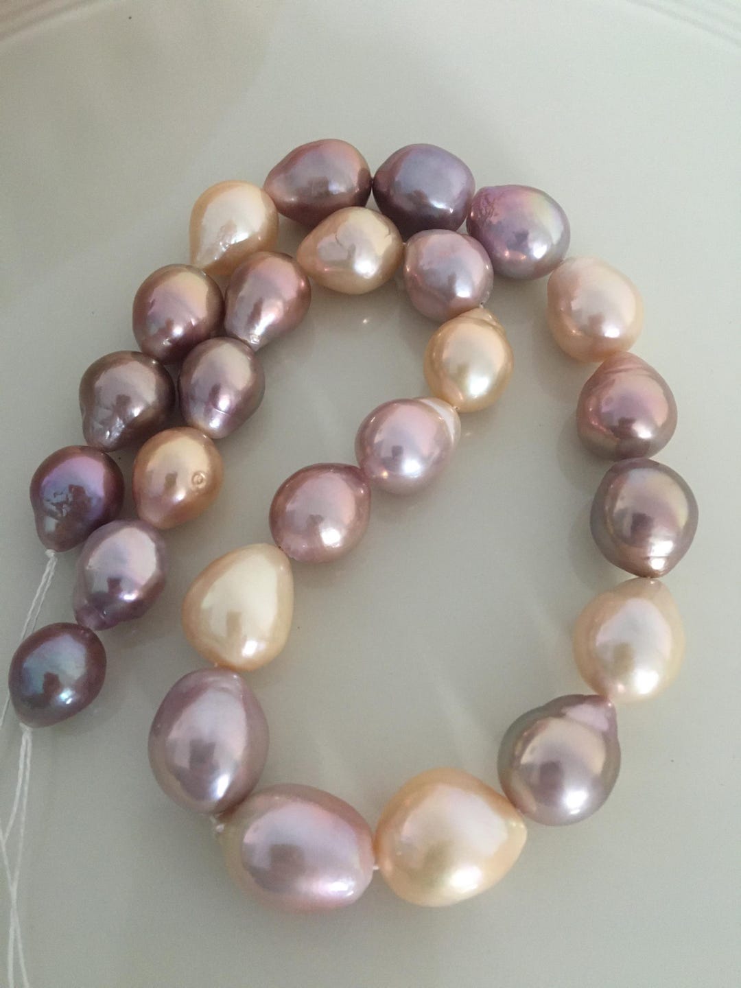 Multi Color Edison Pearl Strand, High Luster Freshwater Pearls. LW04 - Etsy