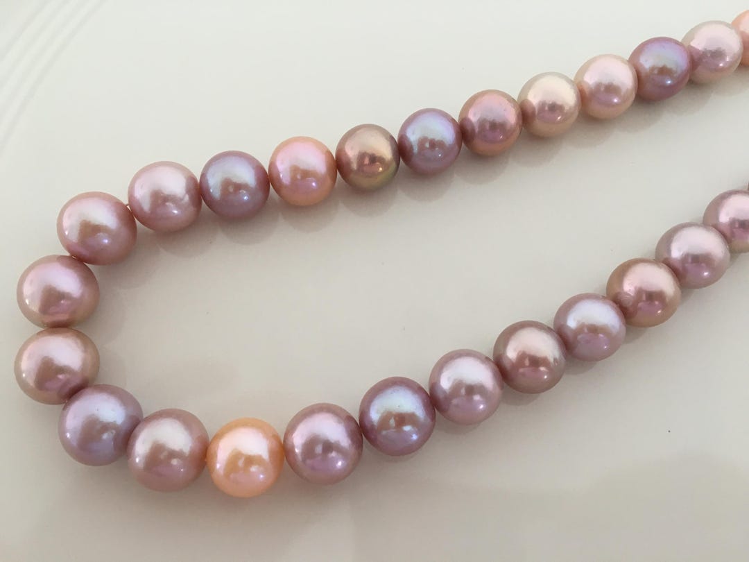 Multi-color Edison Pearl Strand, Natural Colors 11-13.4mm High Luster ...