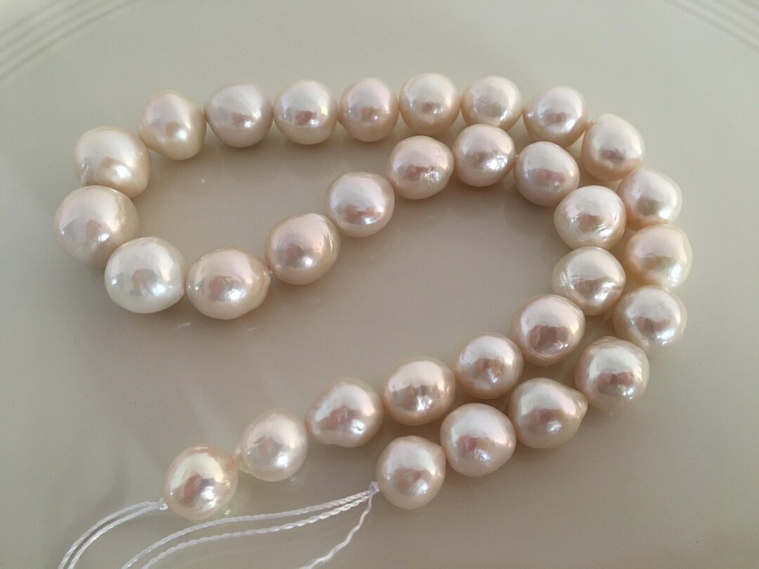 White Edison Pearl Strand, Baroque Freshwater Pearls, EX77 - Etsy