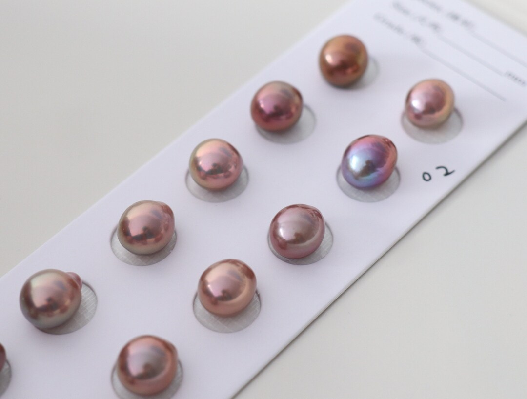 10 Pairs 10-11mm Edison Pearls, High Luster Natural Color Freshwater ...