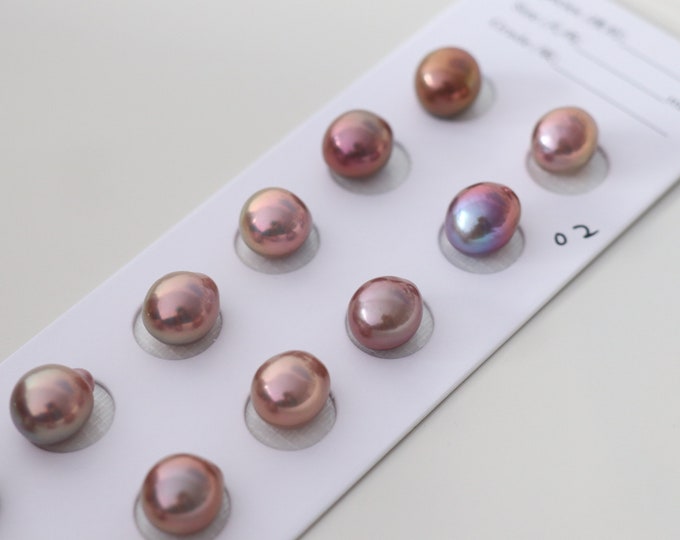 10 Pairs 10-11mm Edison Pearls, High Luster Natural Color Freshwater ...