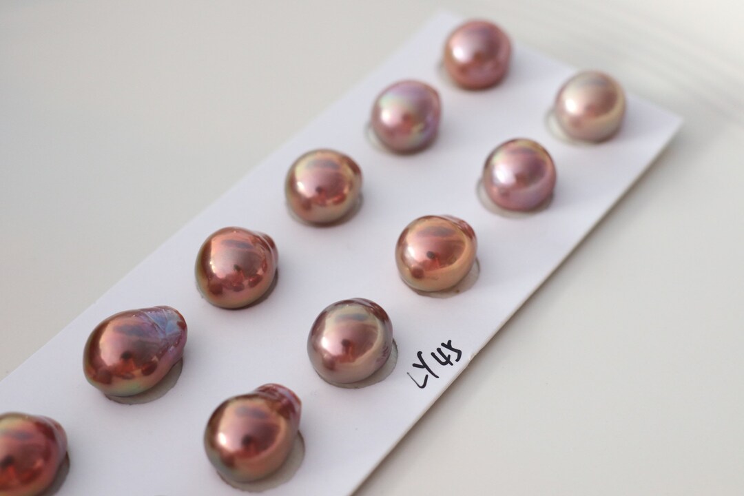 10 Pairs 11-12mm Paired Edison Pearl, Natural Color Freshwater Pearls ...