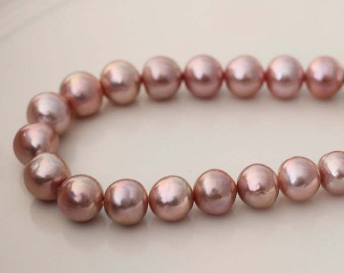 Peach Edison Pearl Strand, 8-10mm Natural Color Freshwater Cultured ...