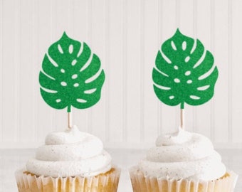 Set of 12 Tropical Cupcake Toppers Hawaiian Themed Party - Etsy