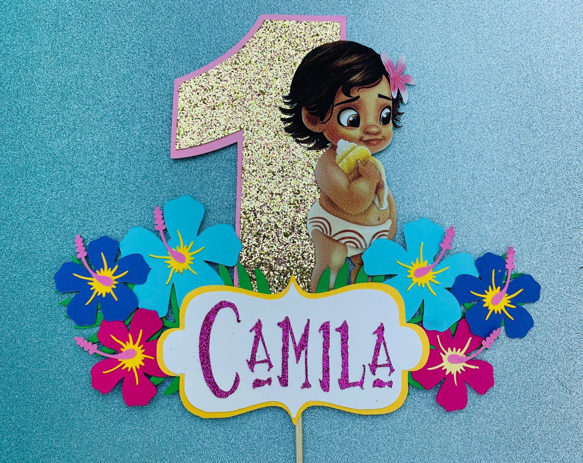 Baby Moana Cake Topper, Moana Cake Topper, Moana Themed Party, Disney ...