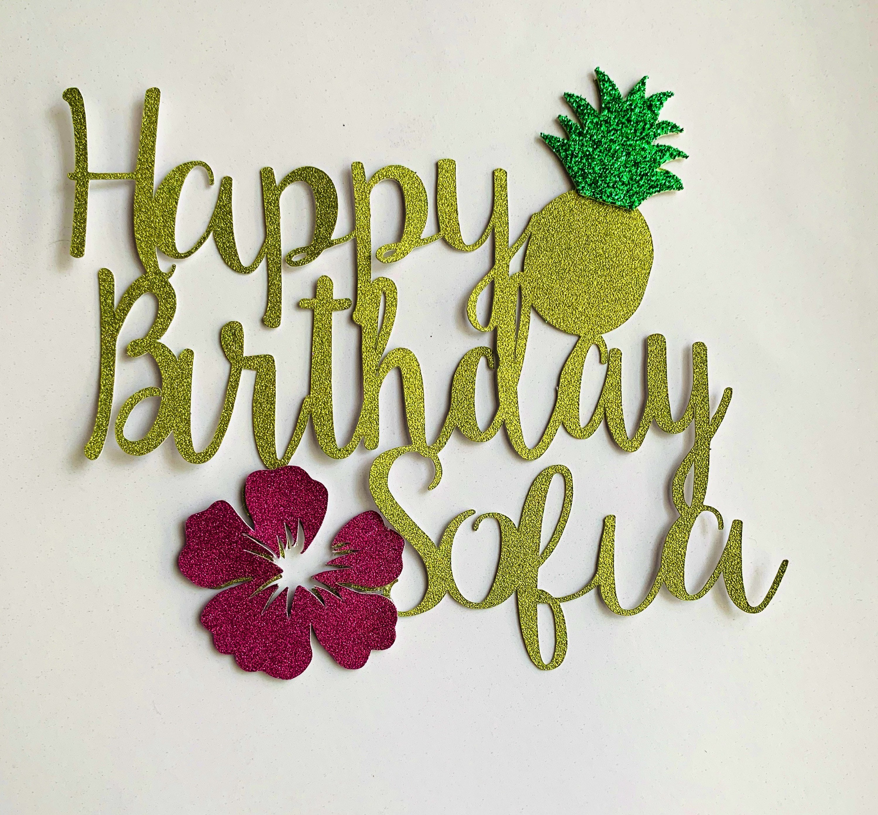 Tropical Cake Topper Tropical Themed Party Luau Birthday | Etsy