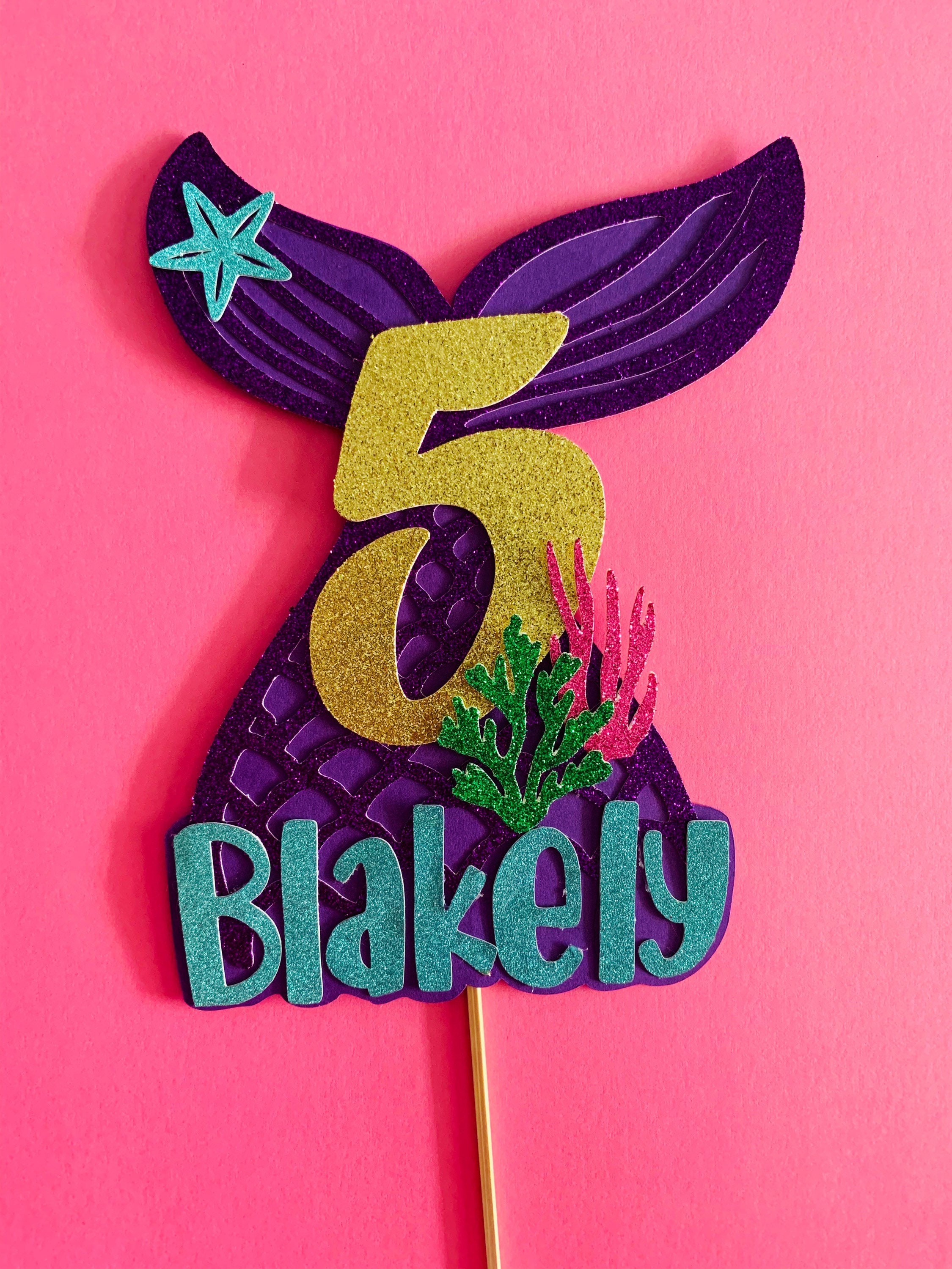 Under the Sea Cake Topper Mermaid Themed Party Under the Sea - Etsy