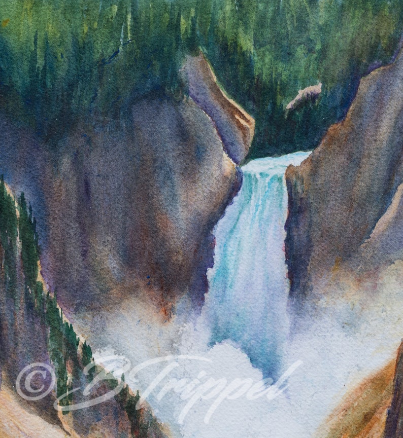 Yellowstone Falls yellowstone National Park Waterfall Landscape ...