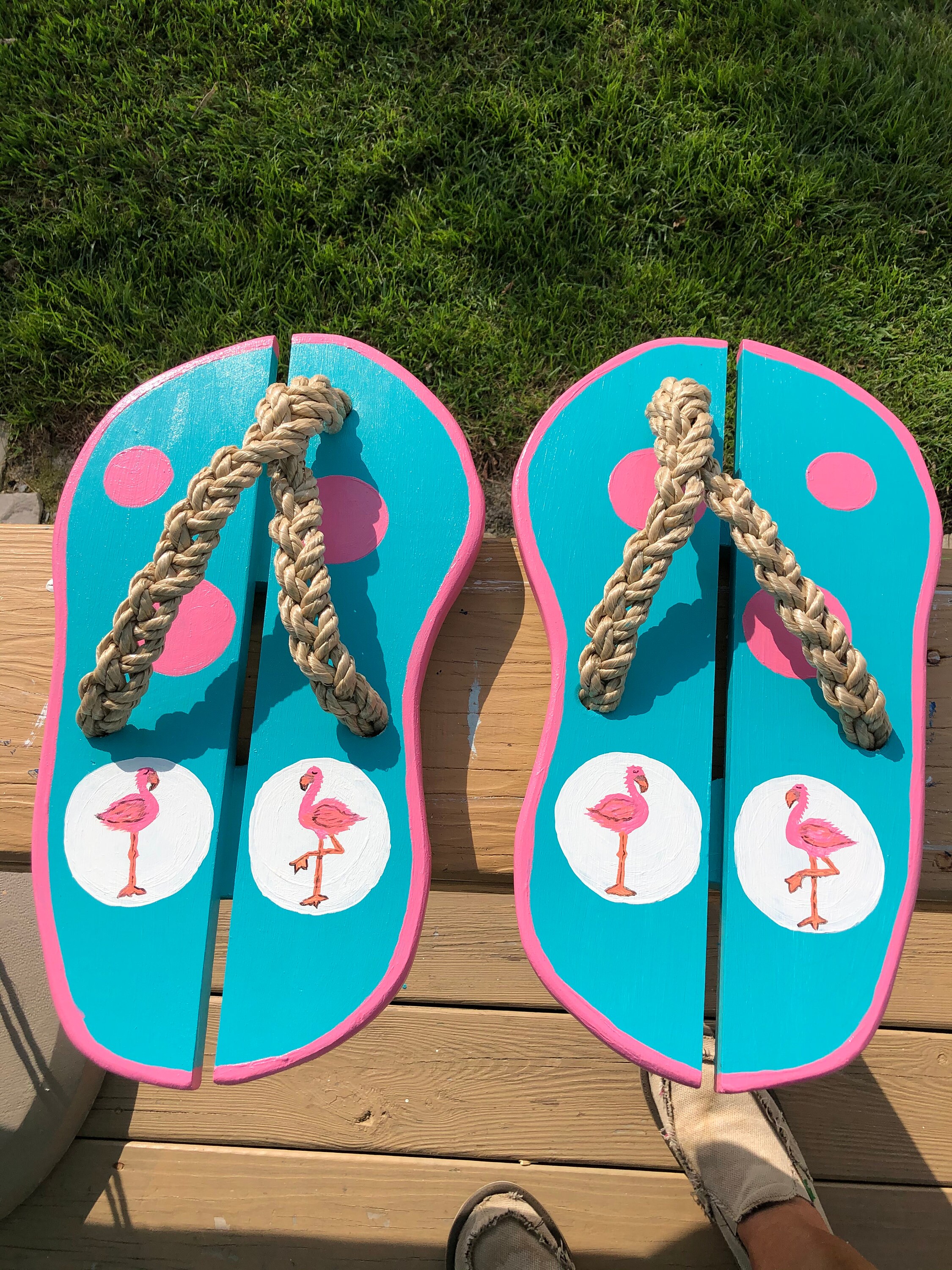 Flip Flop Shutters/wall Hanging Hand Painted Additional Art Options - Etsy