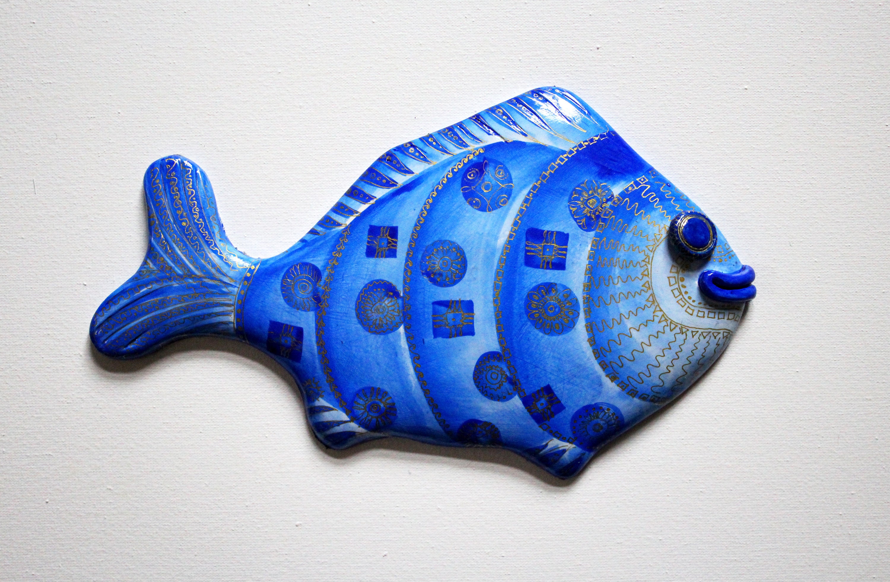 Decor Fish Wall, Decorative Fish Painted by Hand, Fish Wall Hanging ...