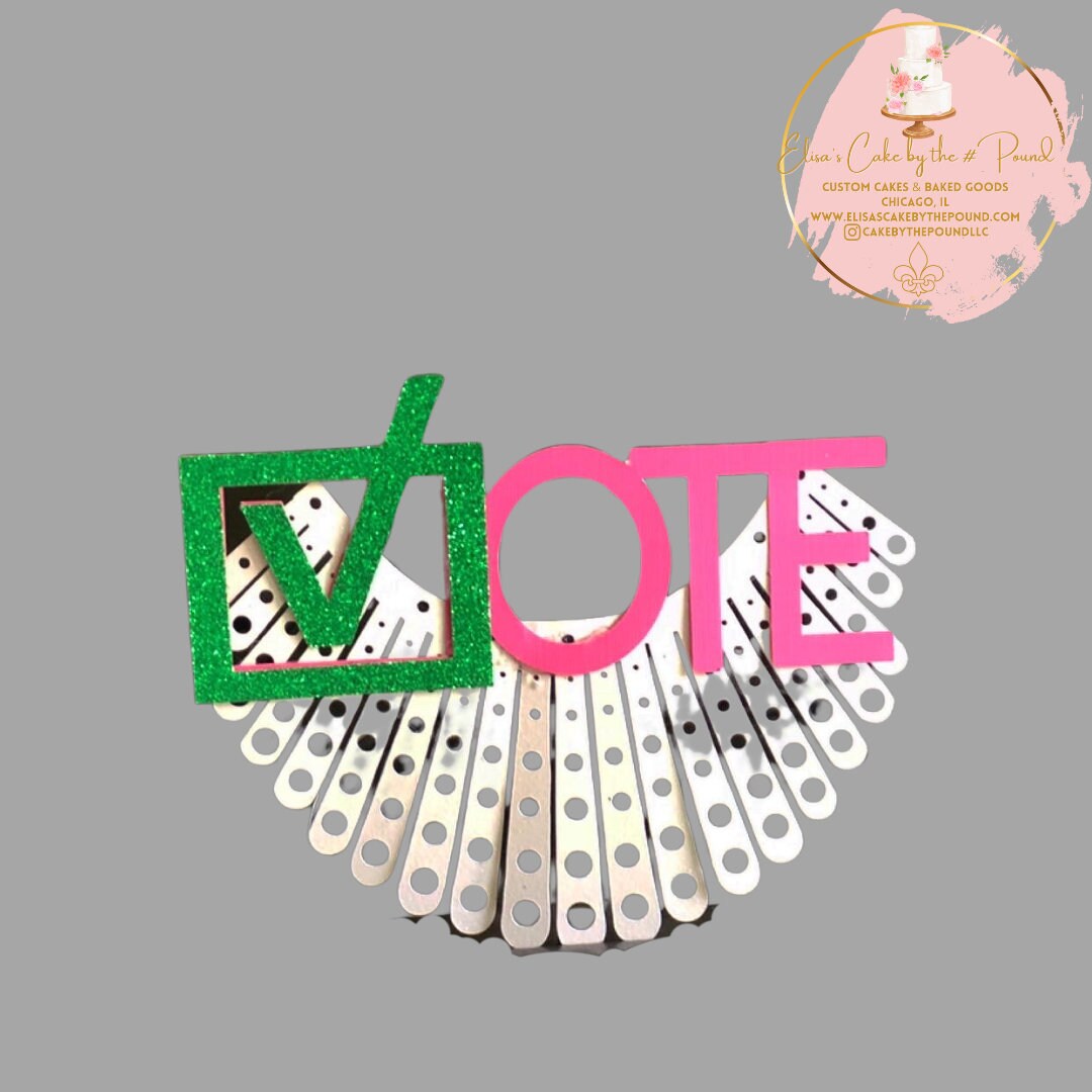 Vote Cake Topper, RBG Cake Topper, Cake Topper - Etsy