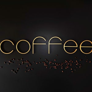 Coffee Sign Minimalist Wall Art, Kitchen Coffee Letters Wall Decor ...