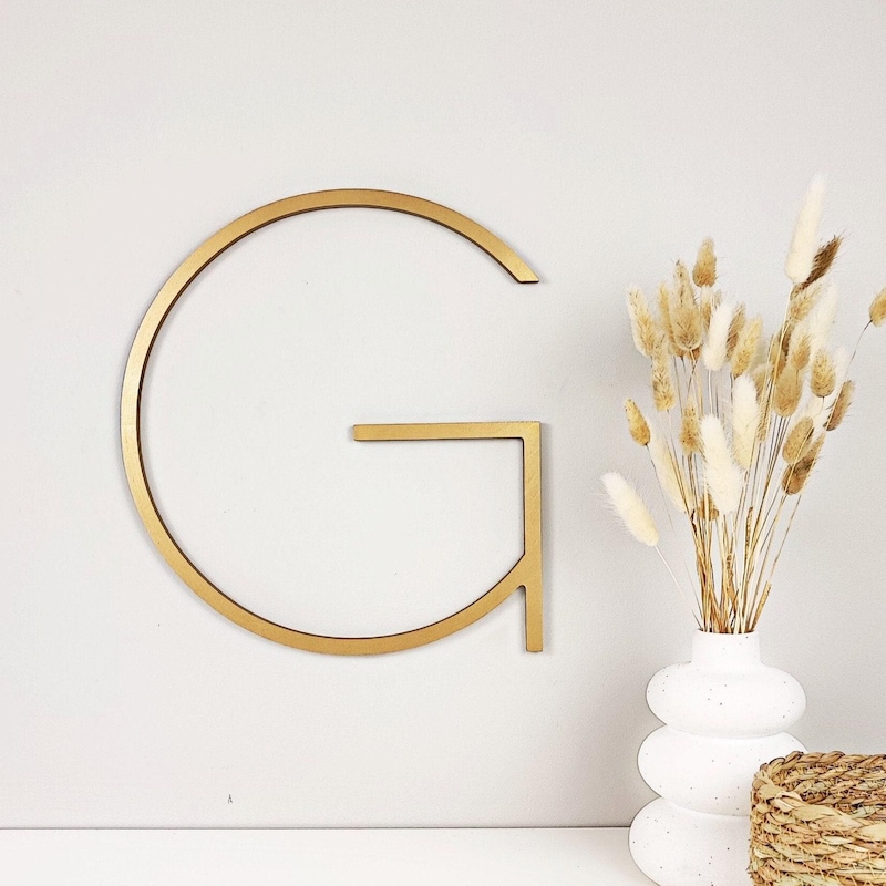 6 Gold and Brown Letters - Etsy