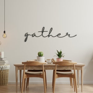 Wooden Gather Sign for Wall Decor Custom Wood Sign for Modern - Etsy