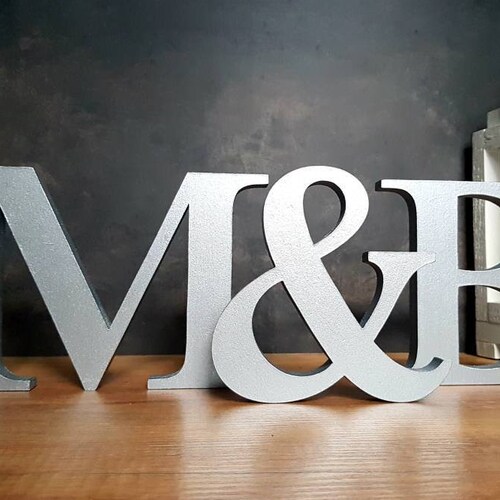 Bride and Groom Letters Initials for Wedding Table Decor - Etsy