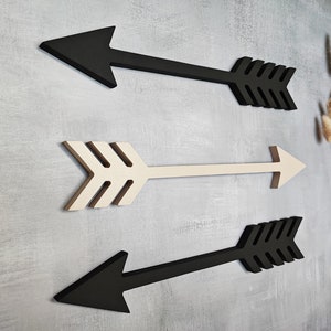 3 Large Wooden Arrows for Wall, Wooden Arrow Wall Decor, Wall Arrow ...