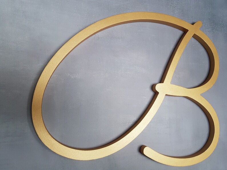 Cursive Letters for Wall Decor Large Wooden Letters Above Bed - Etsy