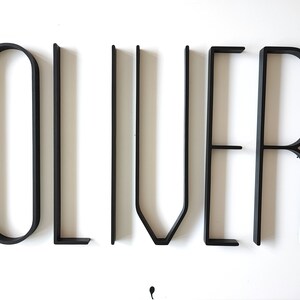 Mid Century Modern Baby Wood Name Sign Decor Wooden Letters - Etsy