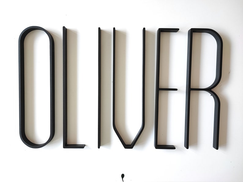 Mid Century Modern Baby Wood Name Sign Decor Wooden Letters - Etsy