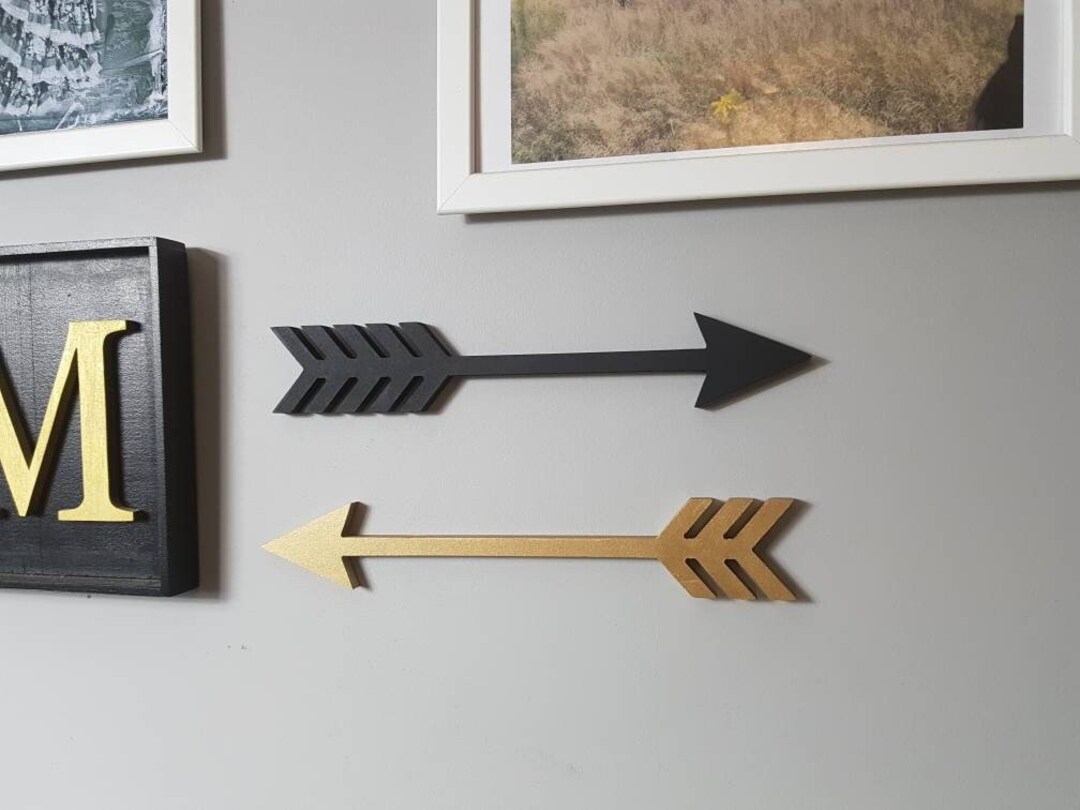 Wooden Arrow Wall Decor: Large Handmade Boho Nursery Arrows (set of 2 ...