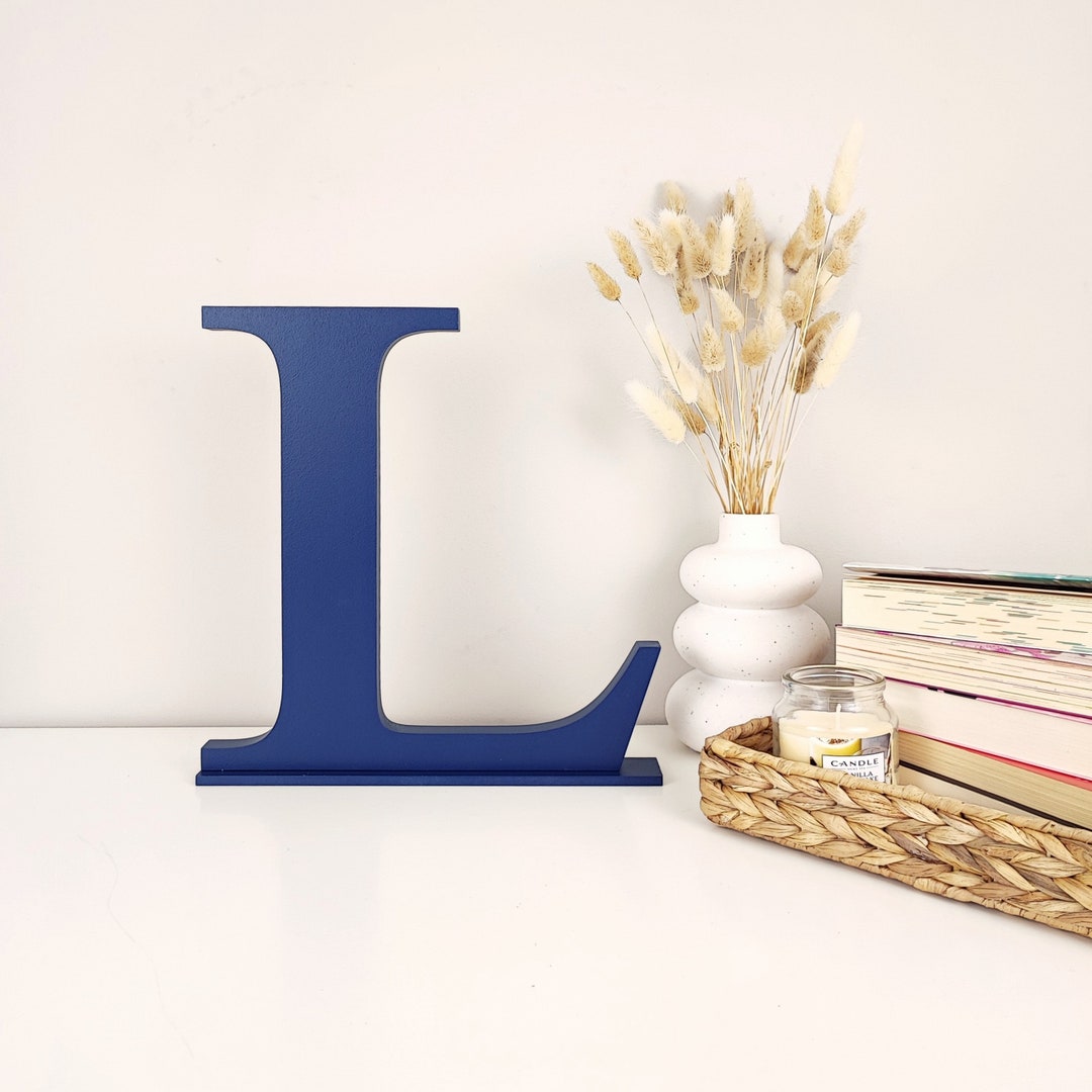 SHIPS NEXT DAY Freestanding Letter L, Large Navy Blue L Letter Sign ...