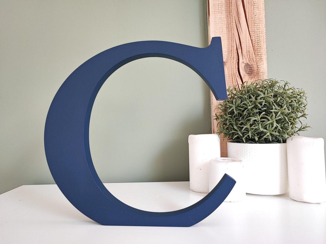 Painted Free Standing Letters for Shelf, Custom Wood 3d Block Letters ...