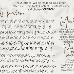 Cursive Letters Preppy Room Decor, Large Wall Letters College Apartment ...