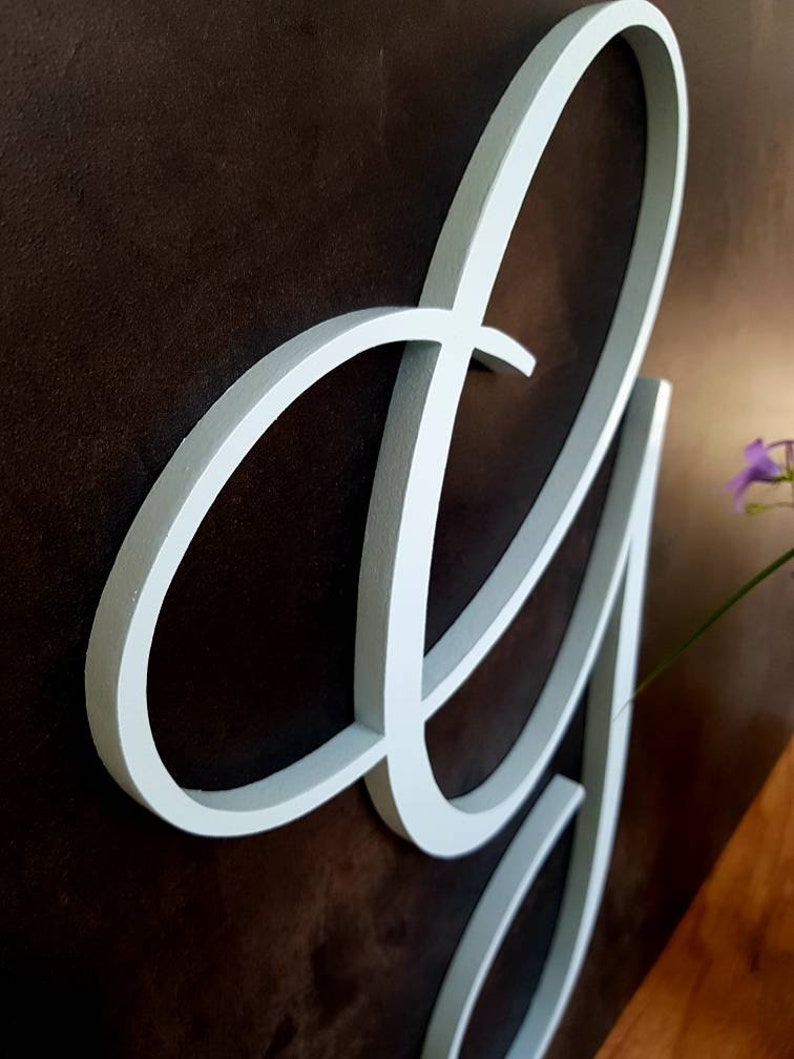 Custom alphabet letters monogram wall sign large wood letters | Etsy