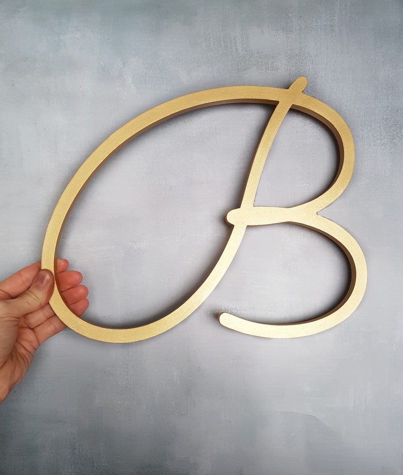 Cursive Letters for Wall Decor Large Wooden Letters Above Bed - Etsy