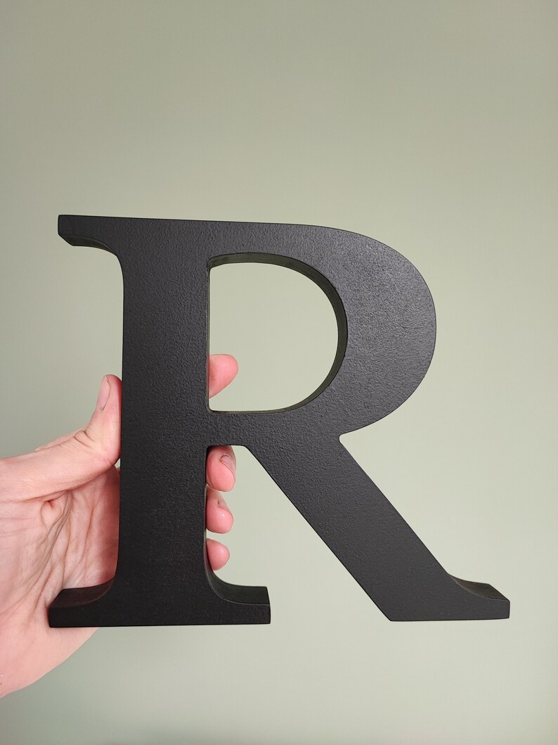 Freestanding Letters Painted Black Custom Wood 3d Block - Etsy