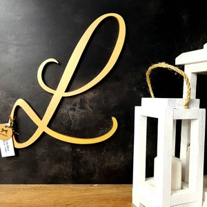 Decorative Letters Large Gold Monogram Letter for Wall - Etsy