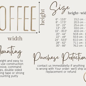 Made to Order Coffee Sign Trendy Wall Art, Modern Letters Kitchen Wall ...