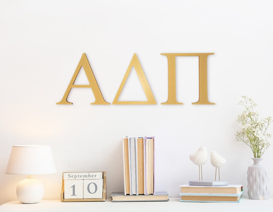 Set of 3 Custom Greek Letters Sign Wood Greek Letter Sign College Dorm ...