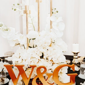 Freestanding Letters Wedding Table Decor Set, Wooden Letters Engagement ...