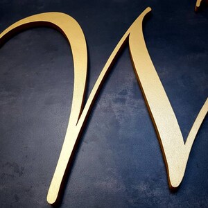 Large Letter for Wall, Gold Wall Letter Monogram, Wooden Gallery Decor ...
