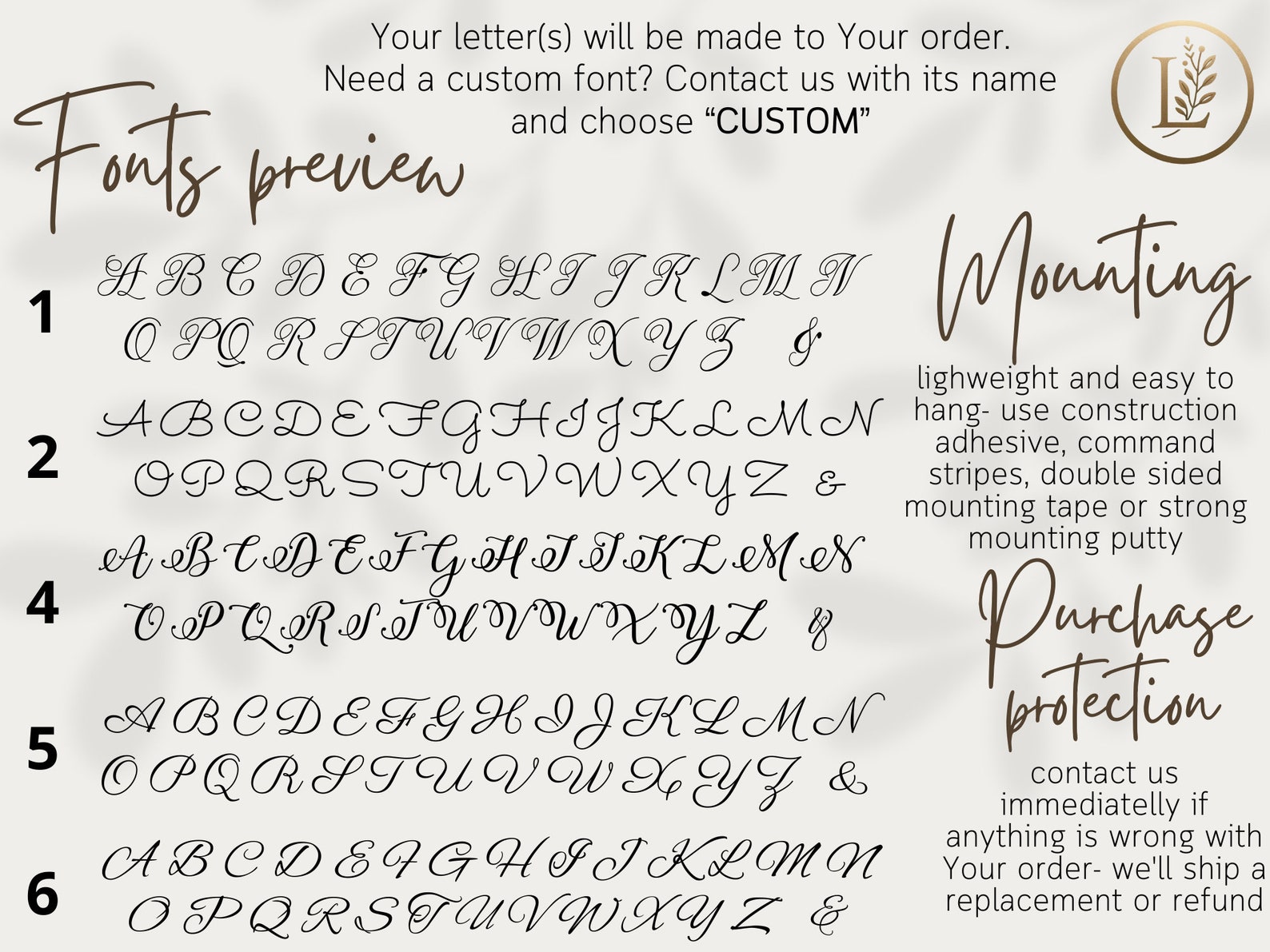 Large Wall Letter, Wood Letters, Wedding Monogram, Decorative Cursive ...