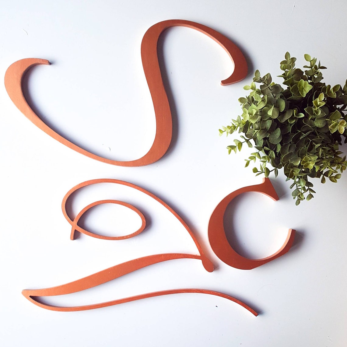 Copper Wood Letter Wall Decor Large Wooden Letters - Etsy